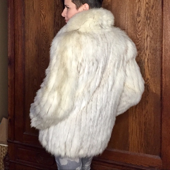 Saga Furs | Jackets & Coats | Genuine Saga Silver Fox Fur Coat Short Jacket Real | Poshmark